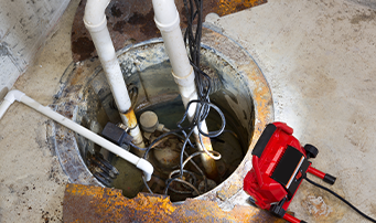 sewer ejector pump installation